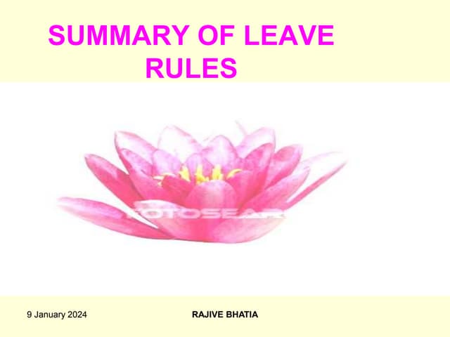Revised leave rules1981 final | PPTX