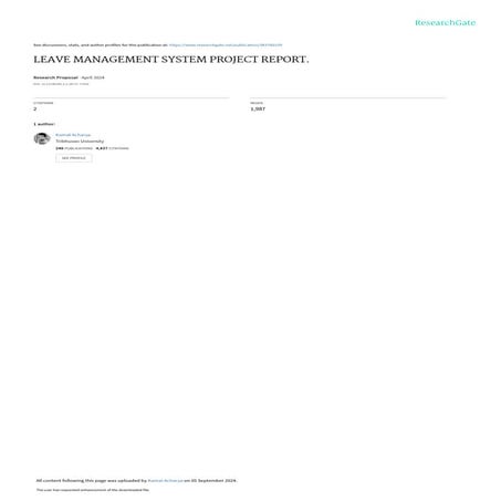 LEAVE MANAGEMENT SYSTEM PROJECT REPORT.Pdf
