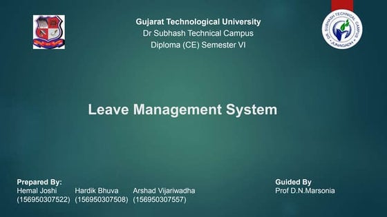 Leave Management System Documentation | DOCX | Computing | Technology ...