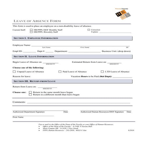 Leaveofabsence | PDF