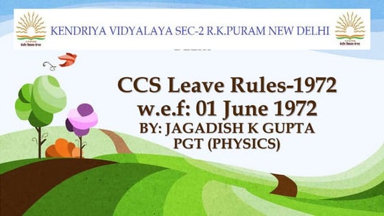 Revised Leave Rules 1980.ppt | Medical Health