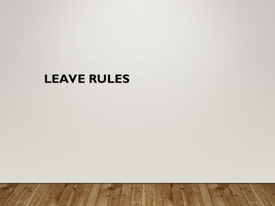 Revised Leave Rules 1980.ppt | Medical Health