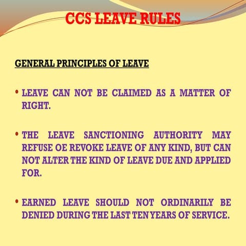 leave rules for govt employees haryana.ppt
