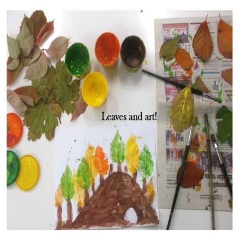 Autumn colors ,leaves and children creations | PPT