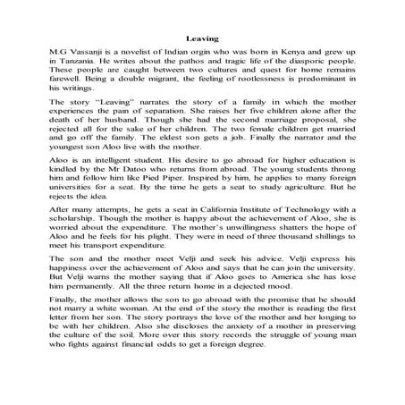 Leaving | DOCX