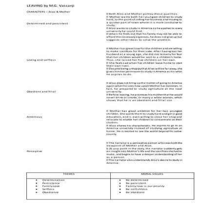 Leaving notes | DOCX