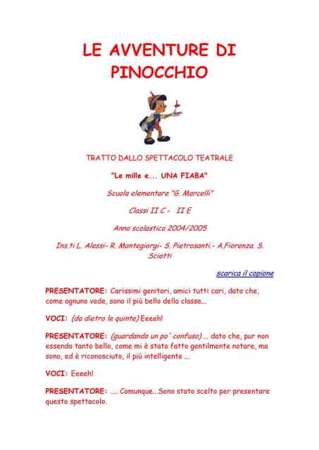 Pinocchio Script | PPT