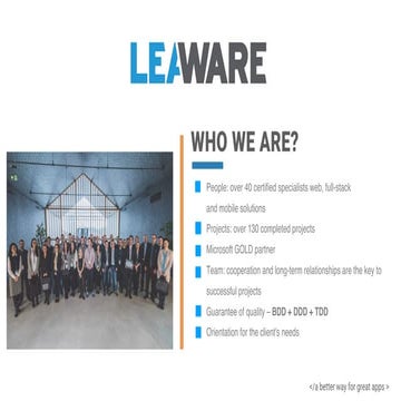 Leaware company presentation | PPT