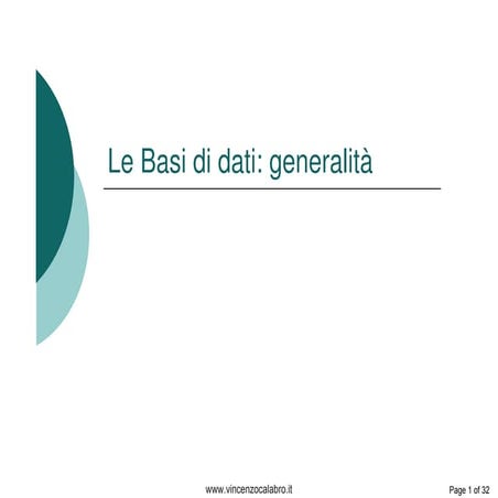 Le Basi di Dati | PPT