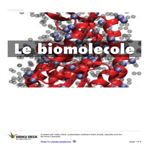 Le biomolecole | PDF