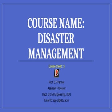 Lec-01 DISASTERMANAGEMENT- COURSE INTRODUCTION.pptx