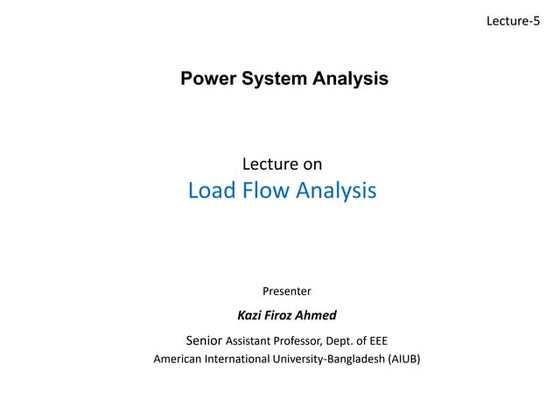 Load flow study | PPT