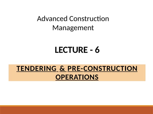 Tendering process, Bid Evaluation & Award Process | PPTX