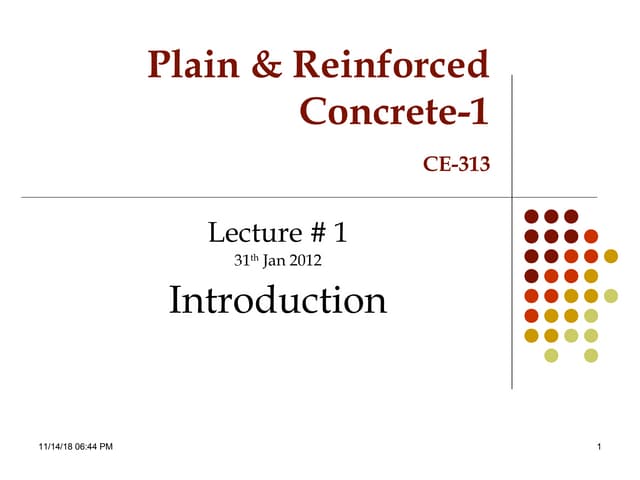 Reinforced Cement Concrete (RCC) | PPTX