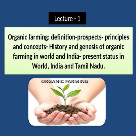 Organic farming: definition-prospects- principles and concepts- History ...