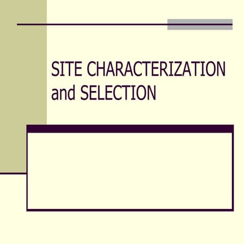 Lec-1-Site-Selection (1).ppt("Unlocking Success: A Comprehensive Guide ...