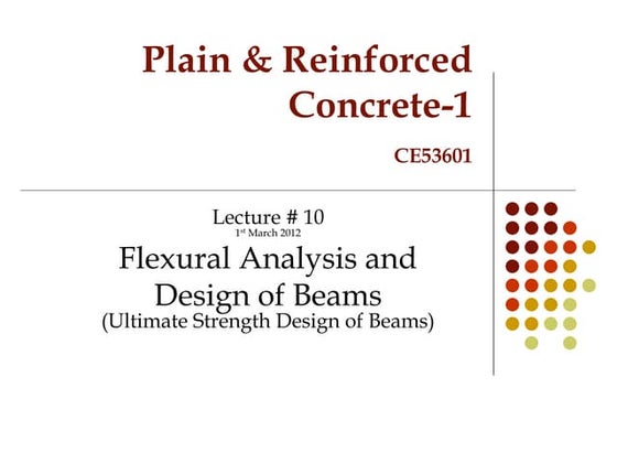 Lec06 Analysis and Design of T Beams (Reinforced Concrete Design I ...