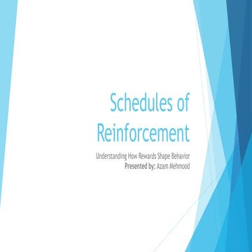 Lec 11 1 Pptx Schedules Of Reinforcement Pptx