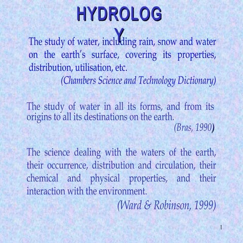 Lec.01.introduction to hydrology | PPT