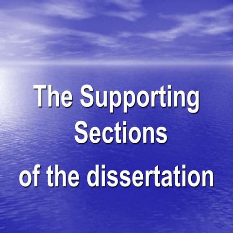 The supporting sections | PPT
