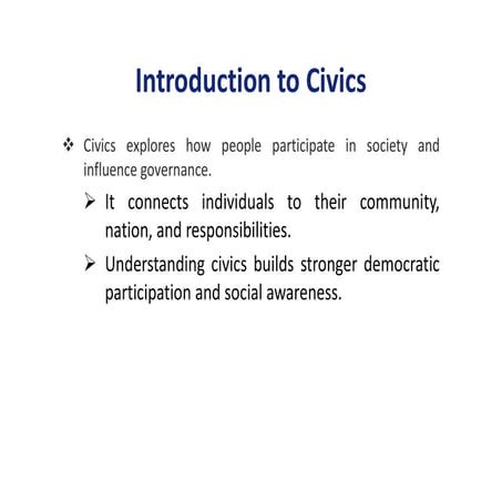 civic sense | PPT