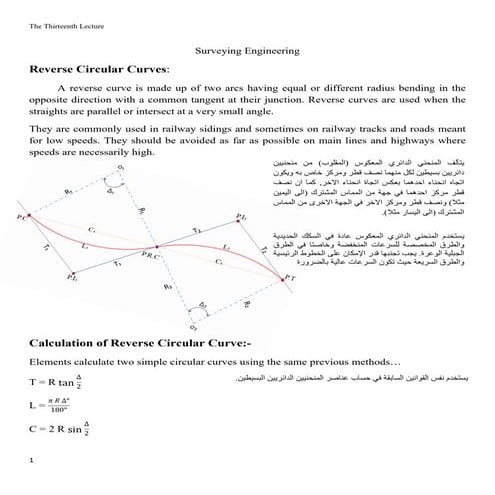 Lec. 13 reverse circular curves | PDF