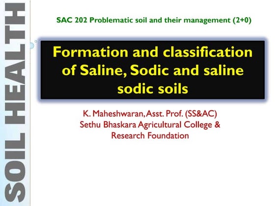 Salinity and Types of Salinity | PPT