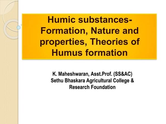 Process of humus formation | PPTX