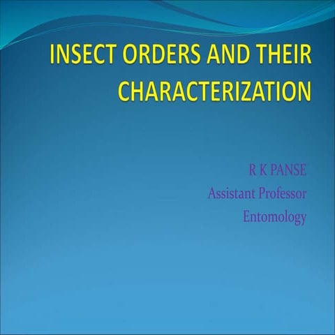 Lec. 34 Classification of class Insecta upto Orders.ppt