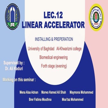 Lec.12 Seminar2023 LINEAR ACCELERATOR.pptx | Physics | Science