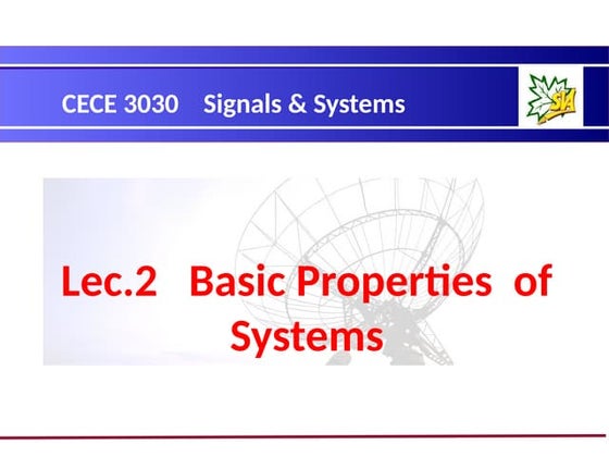 Signals & Systems PPT | PPTX