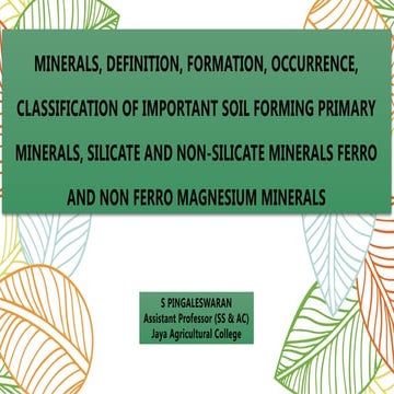Lec.5. MINERALS, DEFINITION, FORMATION, OCCURRENCE,.pptx