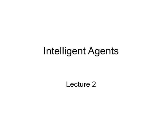 Artificial Intelligence Chapter two agents | PPT