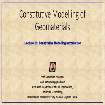LEC-2 CL 601 Constitutive Modelling Introduction.pptx
