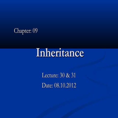 Lec 3031 Inheritance Ppt 7360