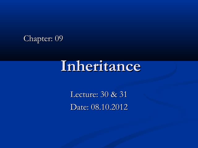 Lec 3031 Inheritance Ppt 7360