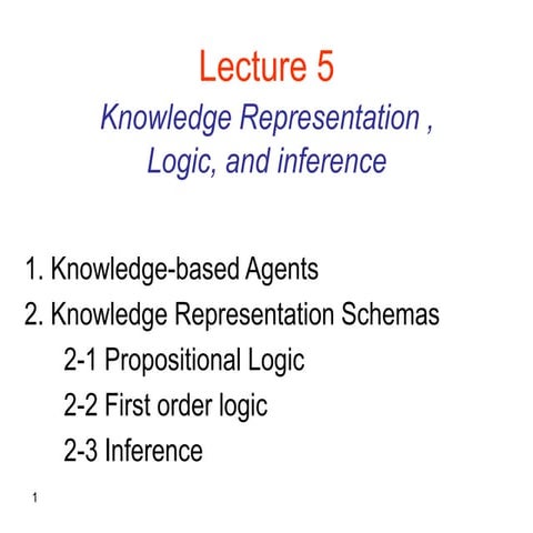 Artificial Intelligent Lec 5 Logic Ppt
