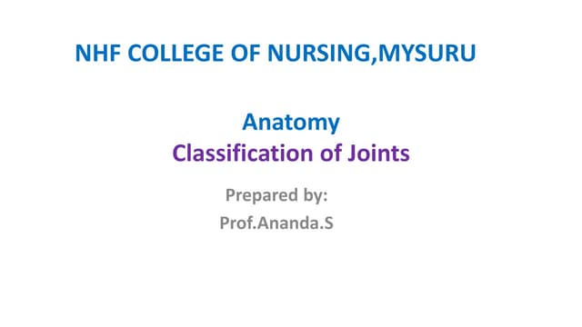 Anatomy of joints | PDF
