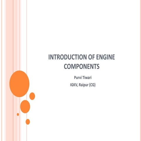 Introduction of engine components | PPTX