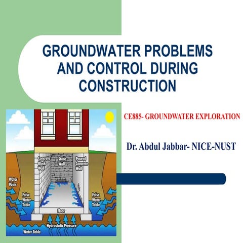 Lec-Groundwater_control-Dr AJK - Copy.ppt | Civil Engineering Industry ...
