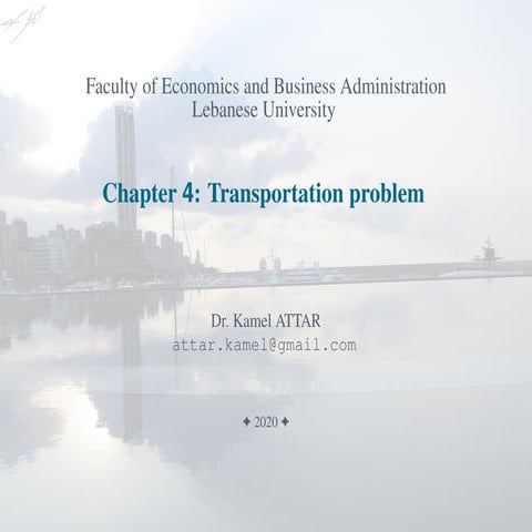 Transportation problem | PDF
