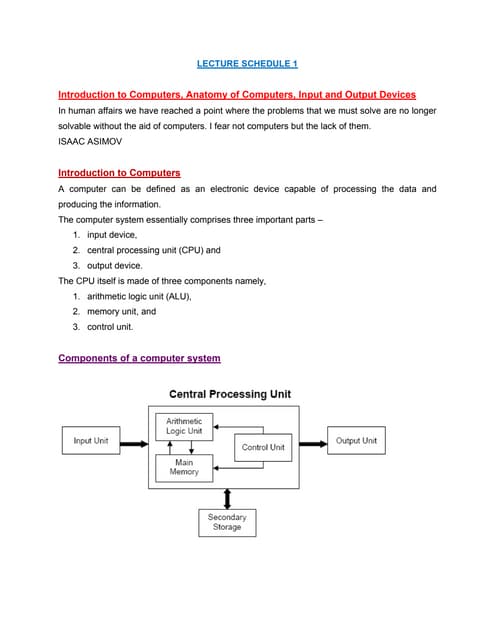 Block Diagram of Computer | PPTX