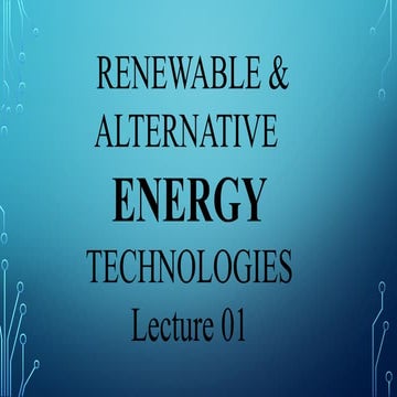 Presentation renewable energy resources | PPTX