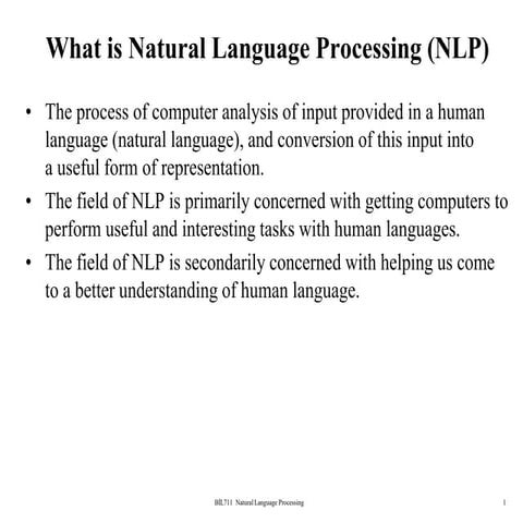 Nlp--- --nlu -----nlg lec01-overview.PPT