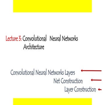 Convolutional Neural Network Architecture | PPT