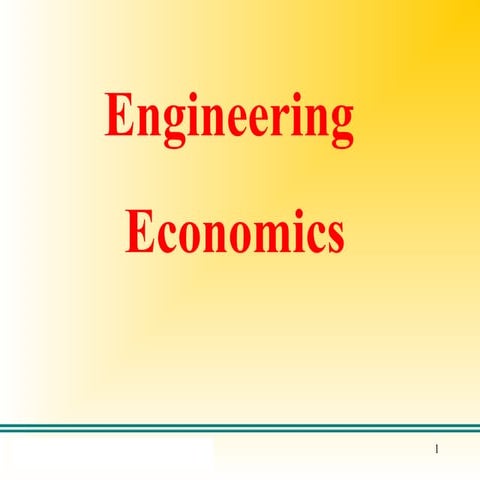 economics lecture on uniform series and cash flow | PPT