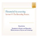 Financial Accounting: The Recording Process | PDF