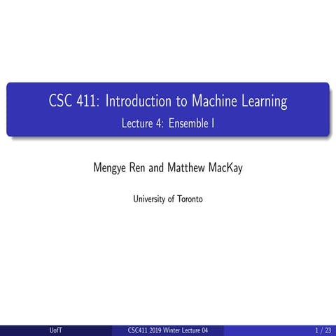 Introduction to Machine Learning Lectures | PPT