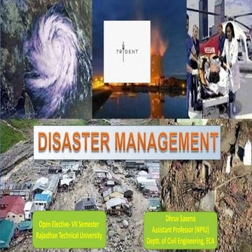 Disaster Management - Medical and Institutional arrangement | PPT