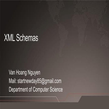 Xml Schemas Ppt